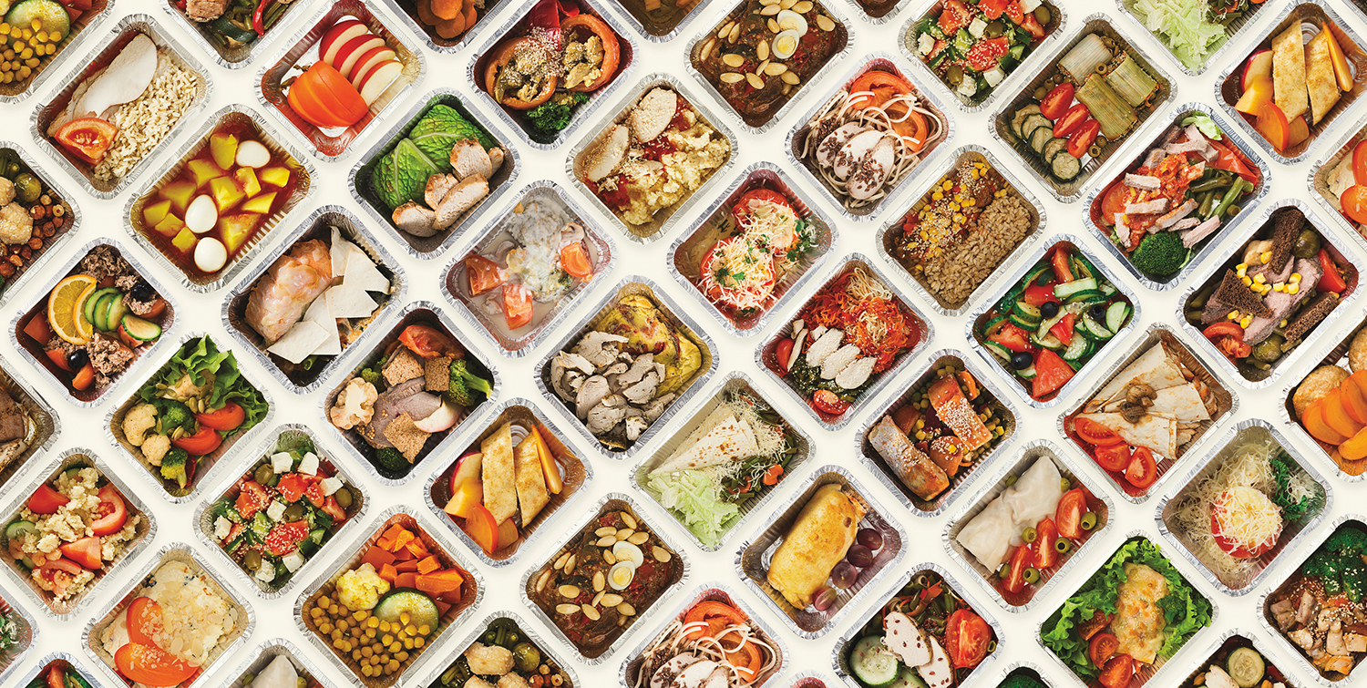 Set of take away food boxes at white background - Premier Packaging